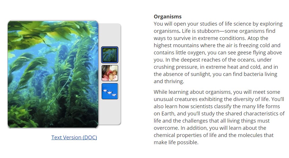 7th Grade Life Science Online